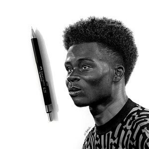 Bukayo Saka Drawing Giclée Print - Etsy