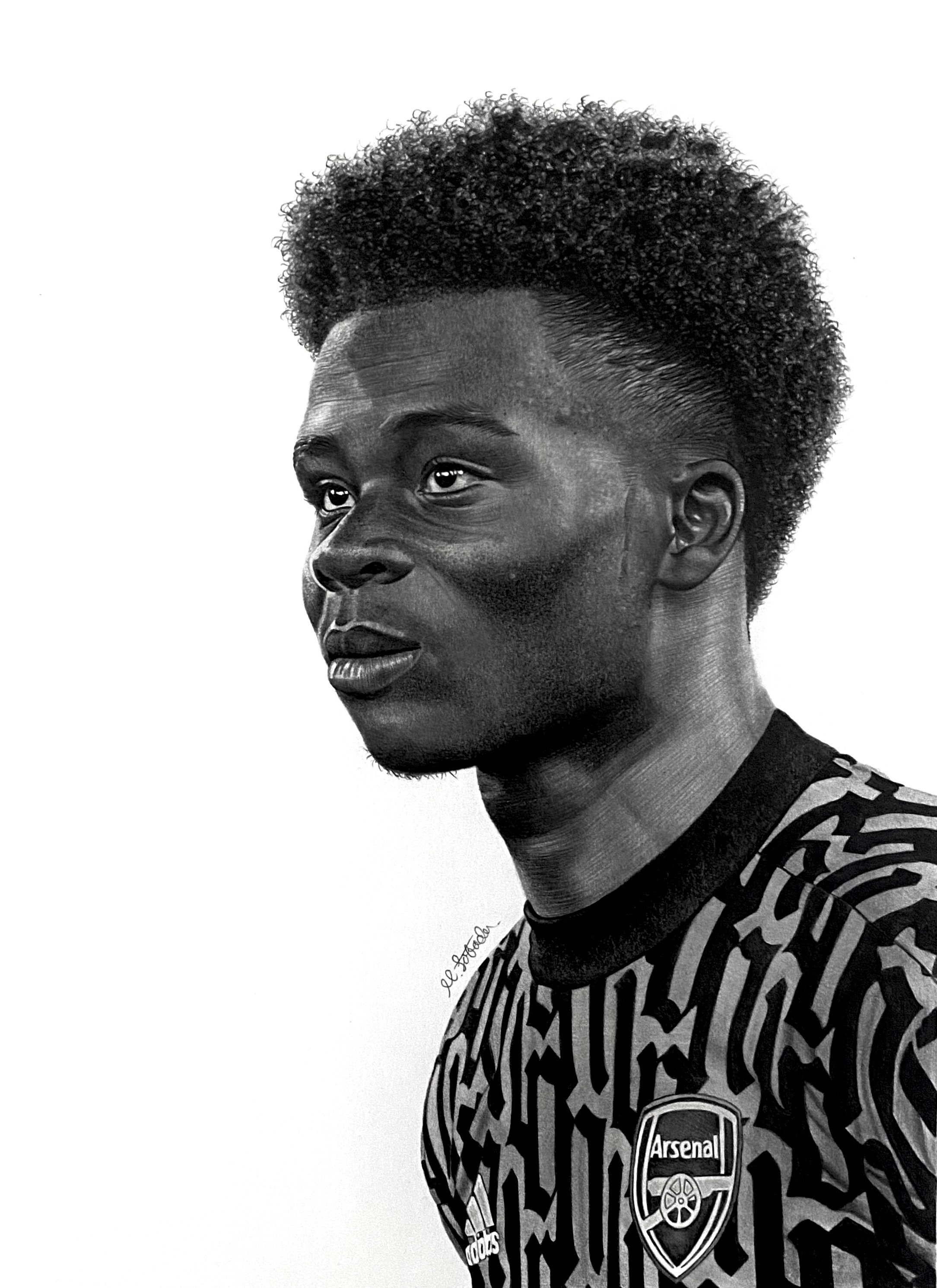 Bukayo Saka Drawing Giclée Print - Etsy