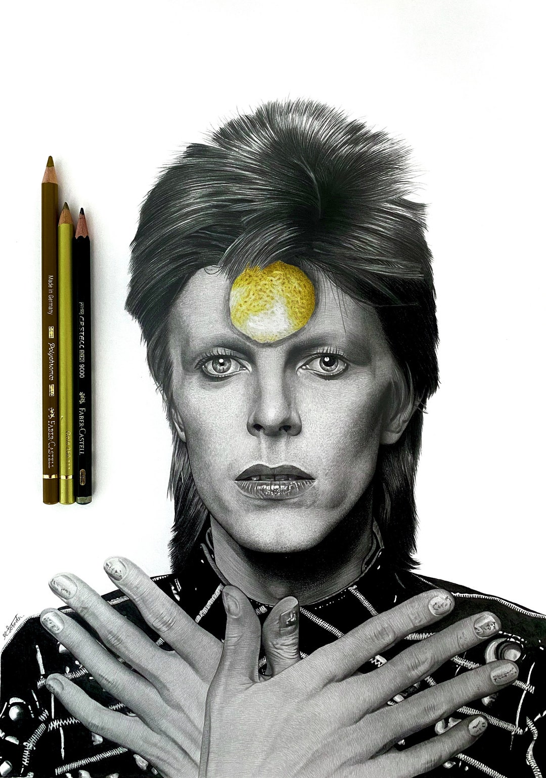 David Bowie 1973 Drawing Giclée Print - Etsy