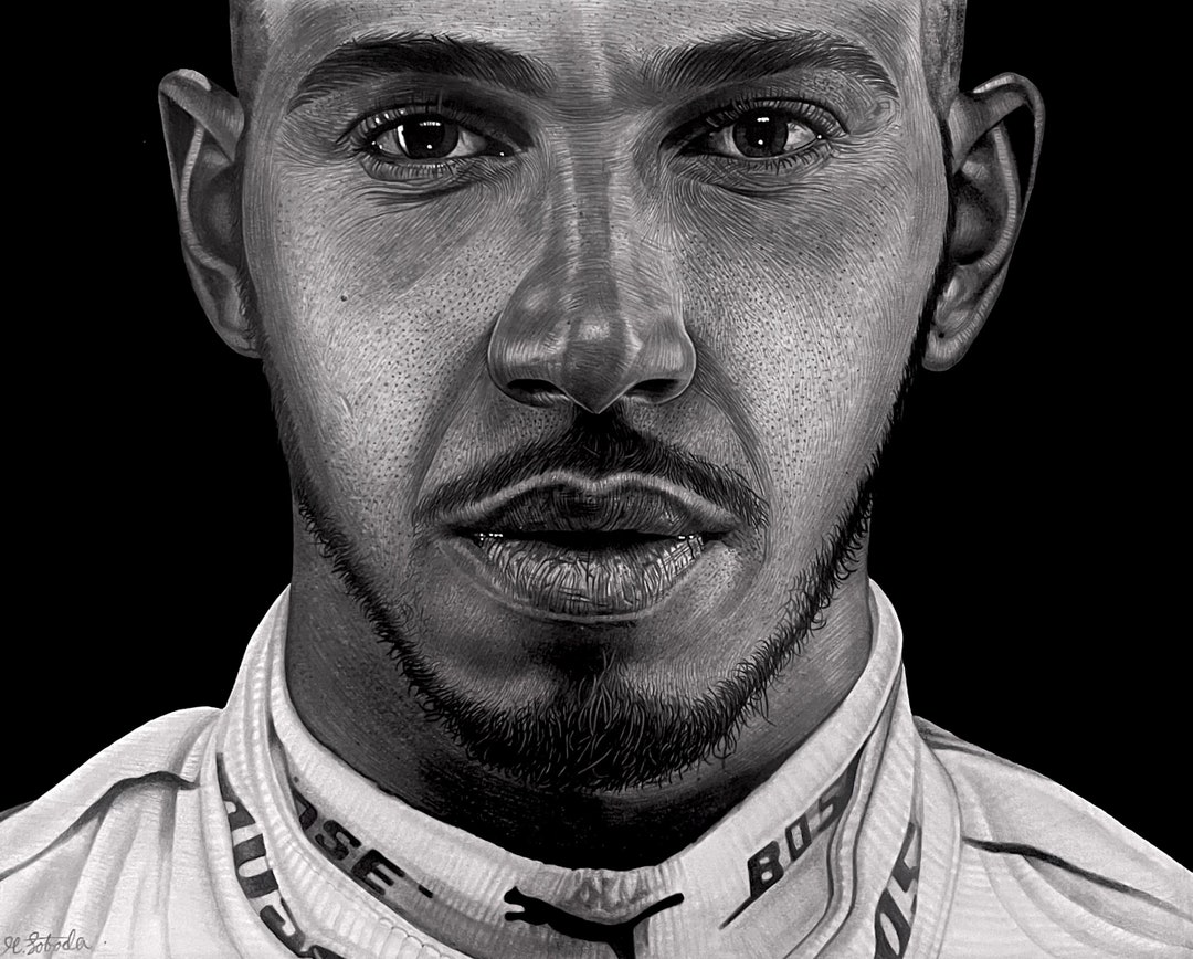 Lewis Hamilton Drawing Giclée Print - Etsy