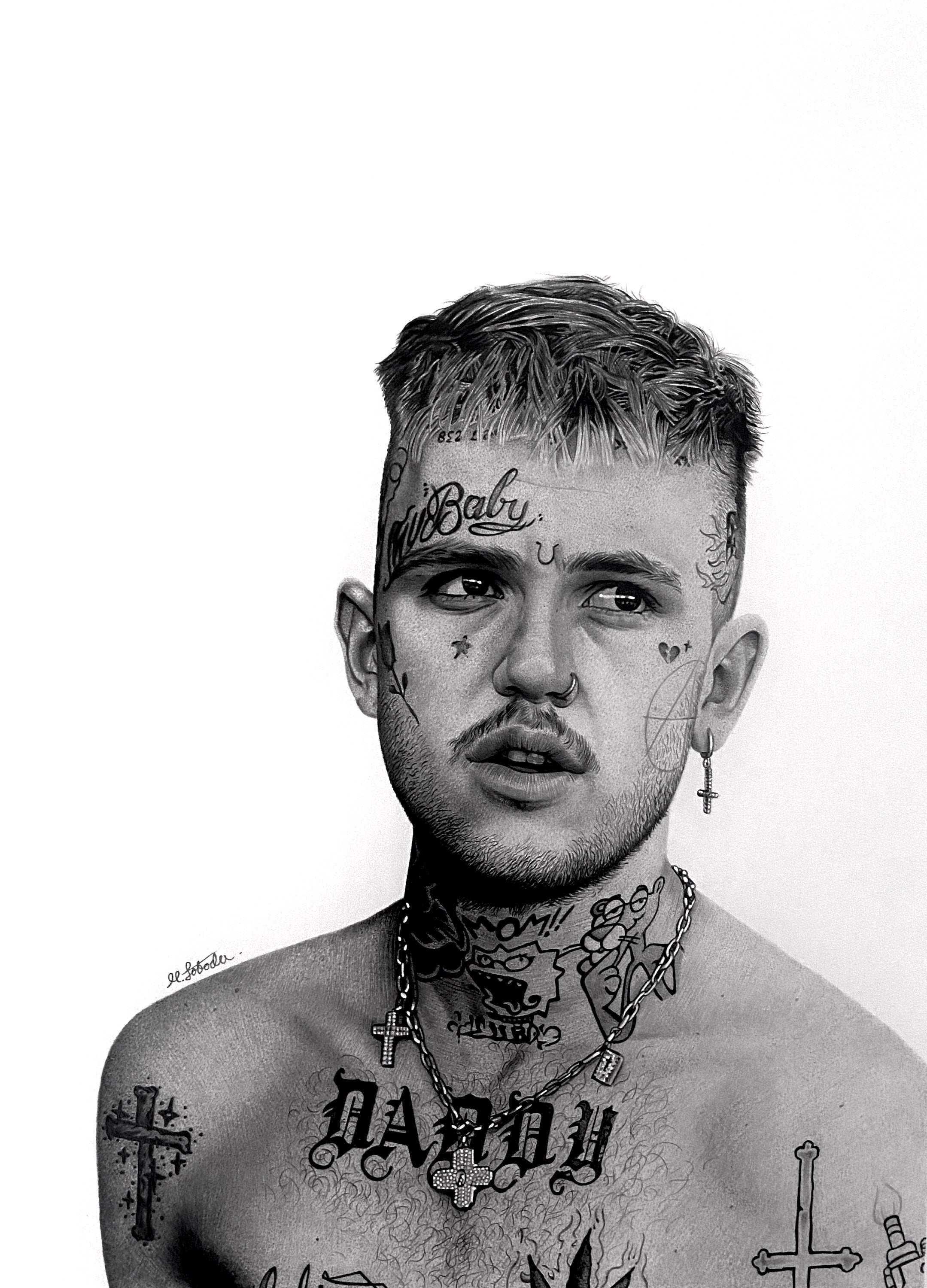 Lil Peep II Drawing Giclée Print - Etsy