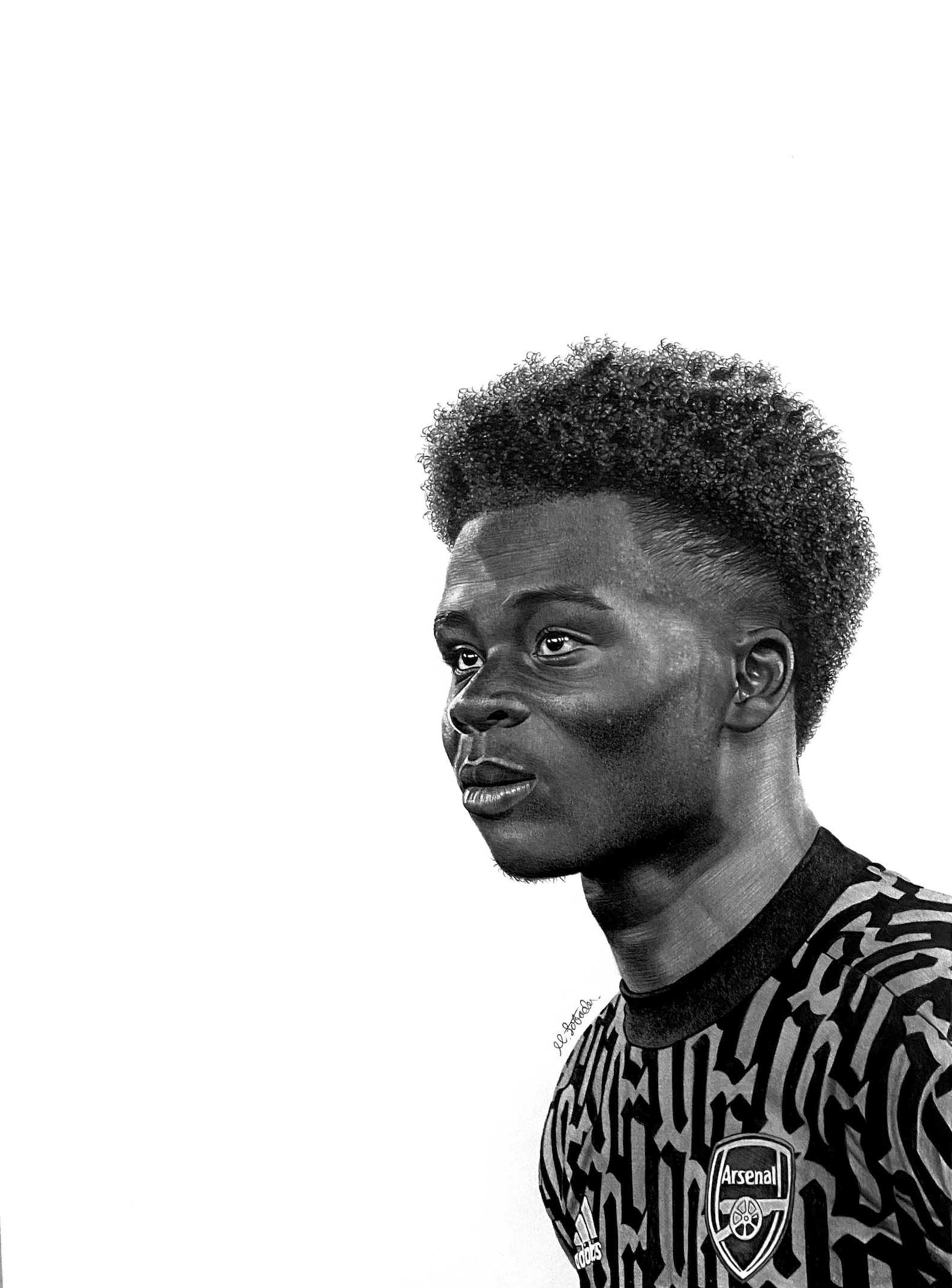 Bukayo Saka Drawing Giclée Print - Etsy