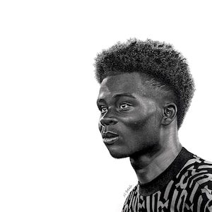 Bukayo Saka Drawing Giclée Print - Etsy