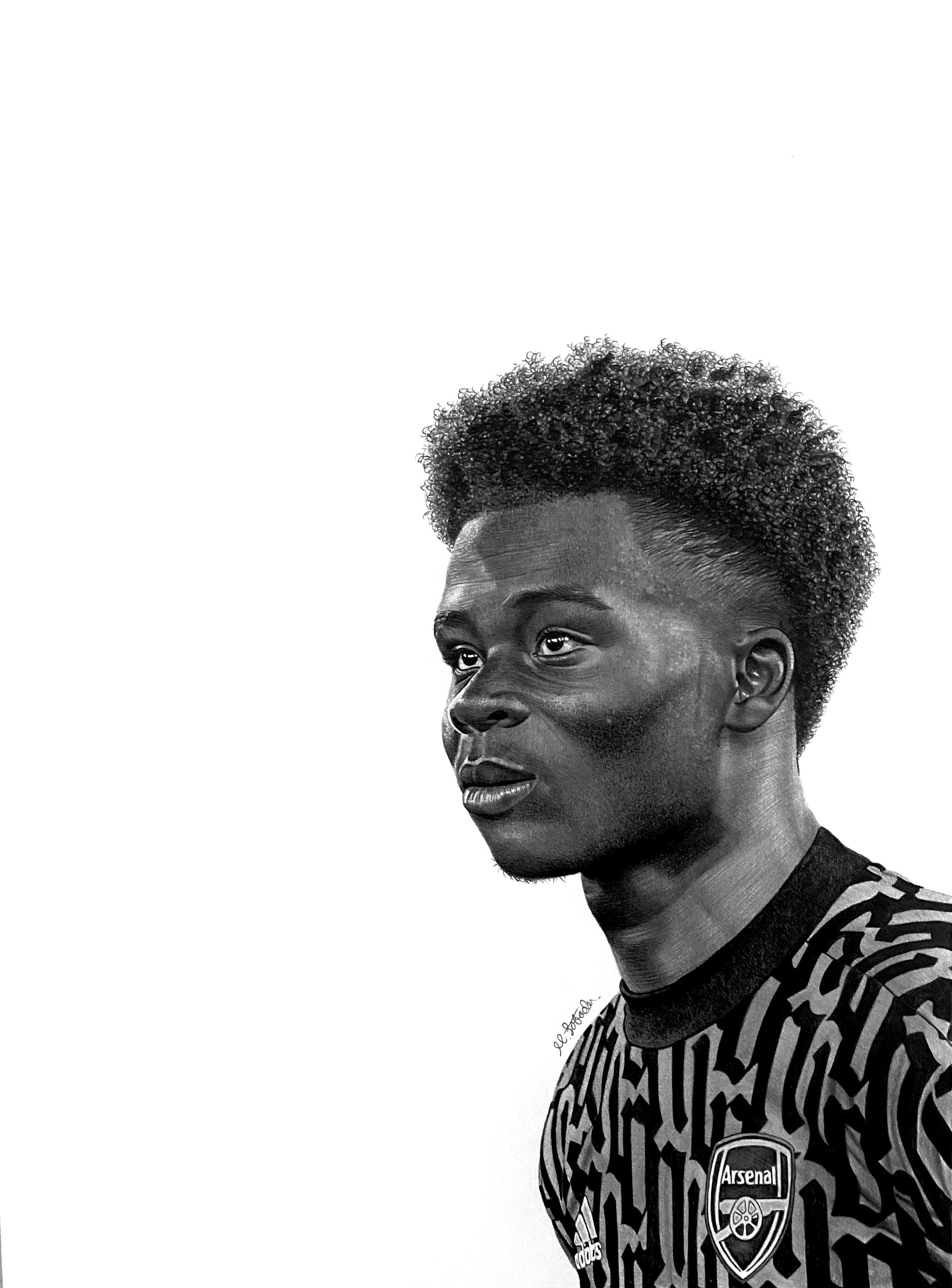 Bukayo Saka Drawing Giclée Print - Etsy