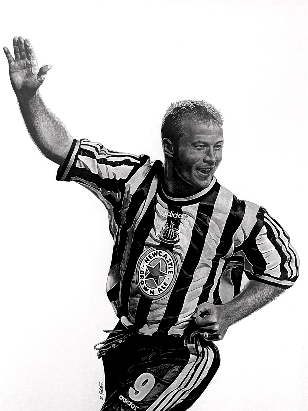Alan Shearer Drawing Giclée Print - Etsy