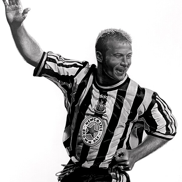 Alan Shearer Drawing - Etsy