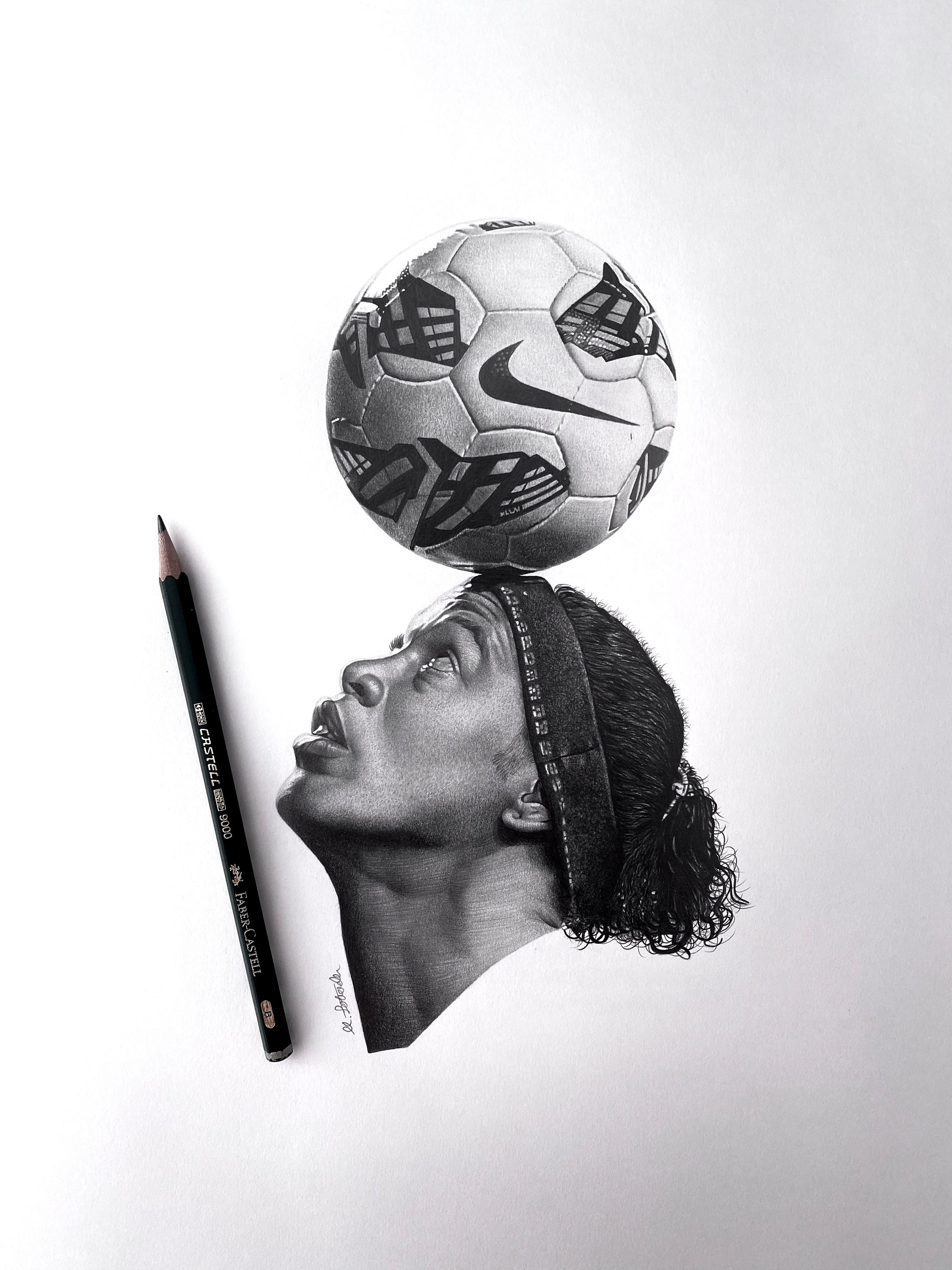 Ronaldinho Drawing Giclée Print - Etsy