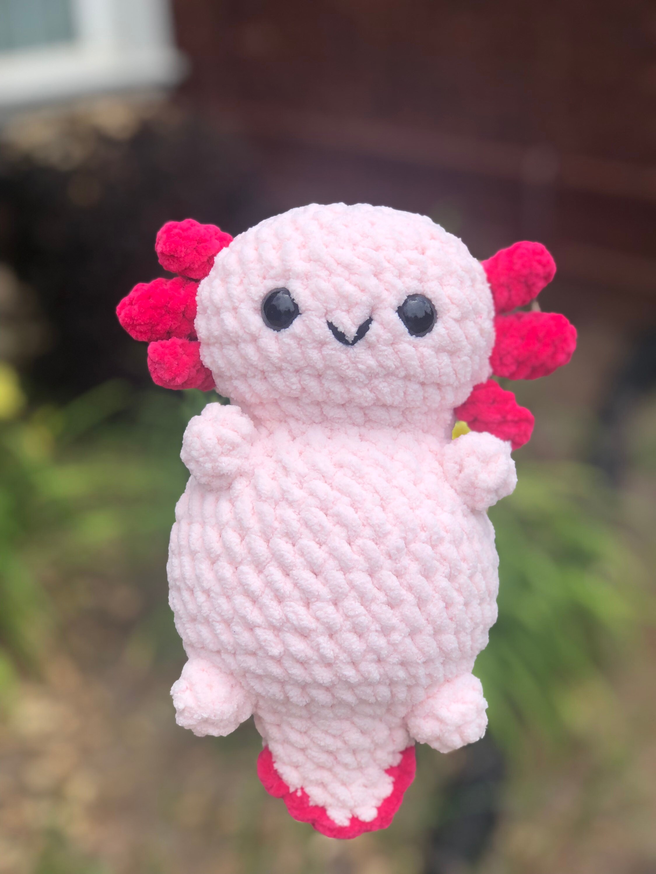 Chunky crochet axolotl plushie | Etsy