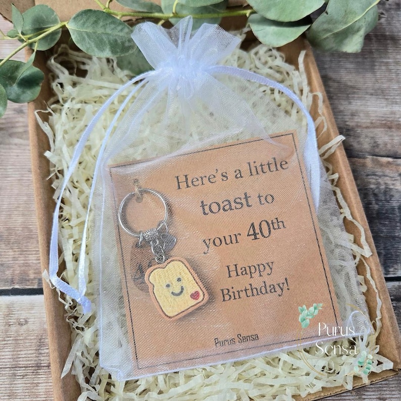 Personalized 40th Birthday Toast Keyring, Novelty Gift - Etsy UK