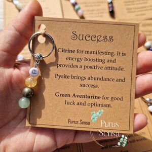 PERSONALISED Crystal Keyring. Custom Crystal Keyring. Healing Crystals ...