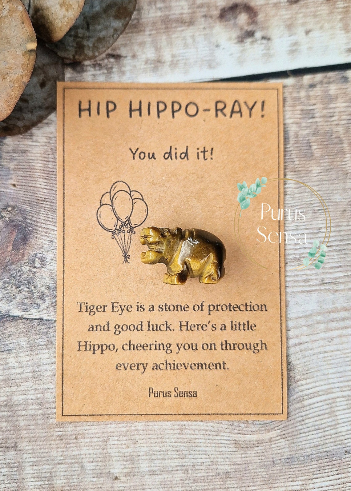 Crystal Congratulations Gift. Cute Hippo. Genuine Crystal. You Did It ...