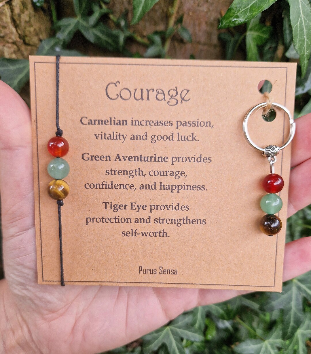 Crystal Bracelet and Keyring Set. Crystal Keyring. Gift for Courage ...