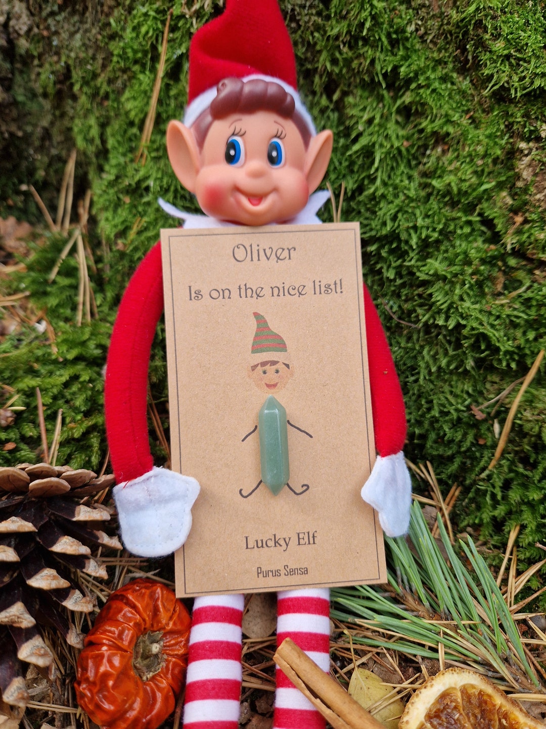 PERSONALISED Christmas Crystal Gift. Elf Idea. Elf Arrival / Departure ...