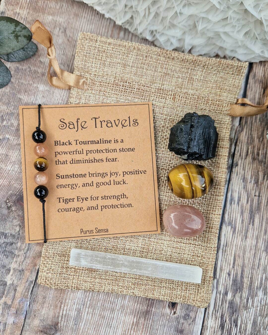 Safe Travels Crystal Gift Set. Crystals for Travel. Gift for Safe ...