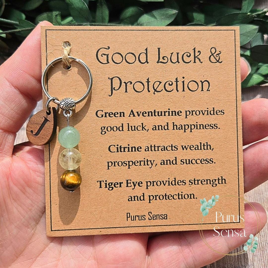 Crystal Keyring for Good Luck and Protection. Crystals for Good Luck ...