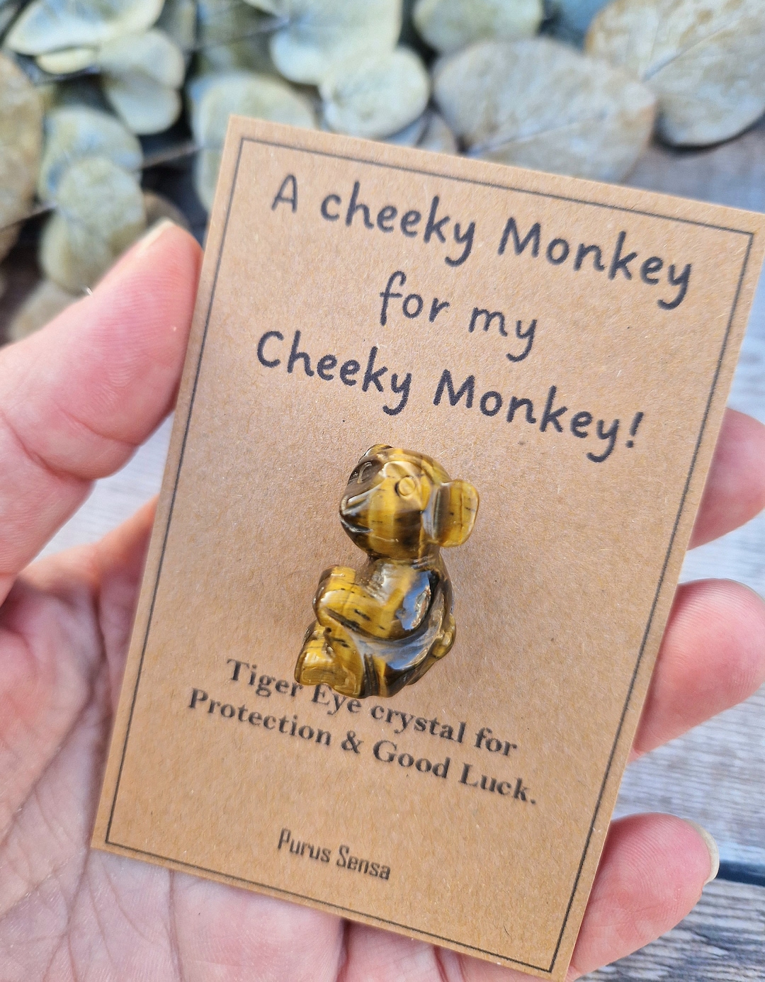 Cute Cheeky Monkey Gift. Protection. Good Luck. Funny. Keepsake for Him ...