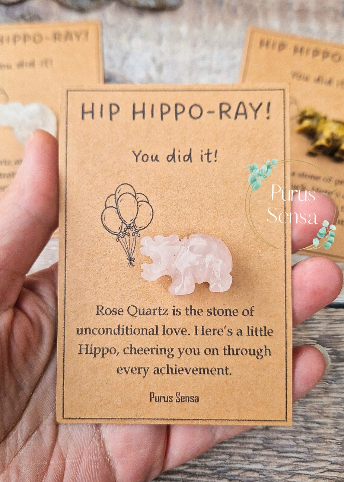 Crystal Congratulations Gift. Cute Hippo. Genuine Crystal. You Did It ...