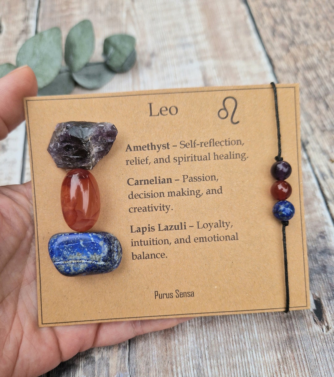 LEO Crystal Set. Leo Gift. Crystal Gift for Leo. Zodiac Crystal Set on ...