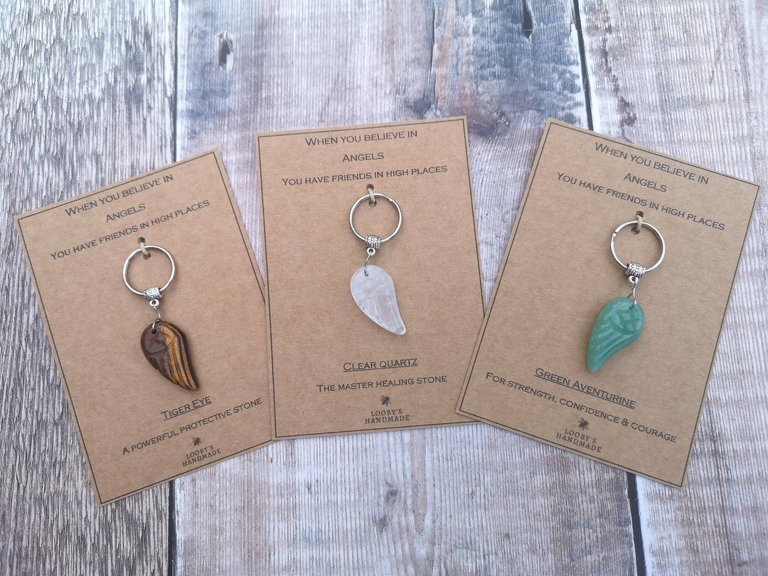 Angel Wing Keyring. Crystal Angel Keyring. Grief Gift, Loss. Guardian ...