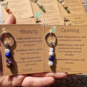 PERSONALISED Crystal Keyring. Custom Crystal Keyring. Healing Crystals ...