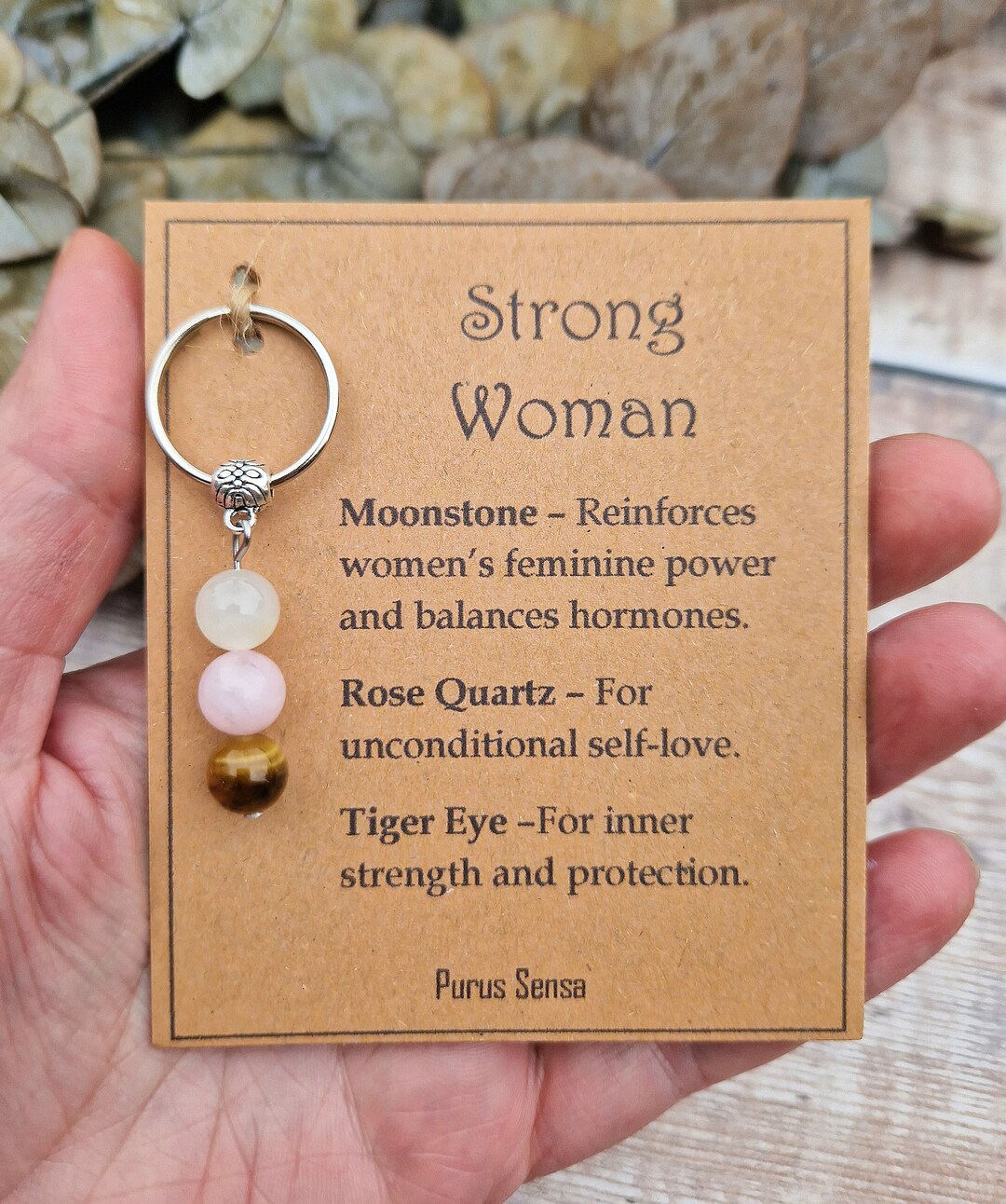 Strong Woman Crystal Keyring. Friendship Crystal Gift. Personalised ...