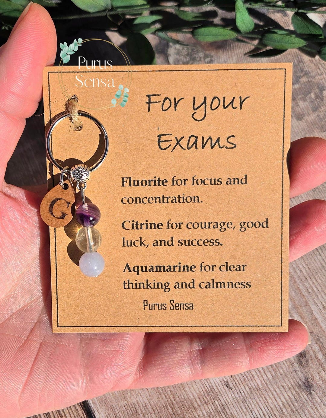 EXAM Support Keyring. Crystal Keyring for Exams. GCSE Gcse's A Levels ...