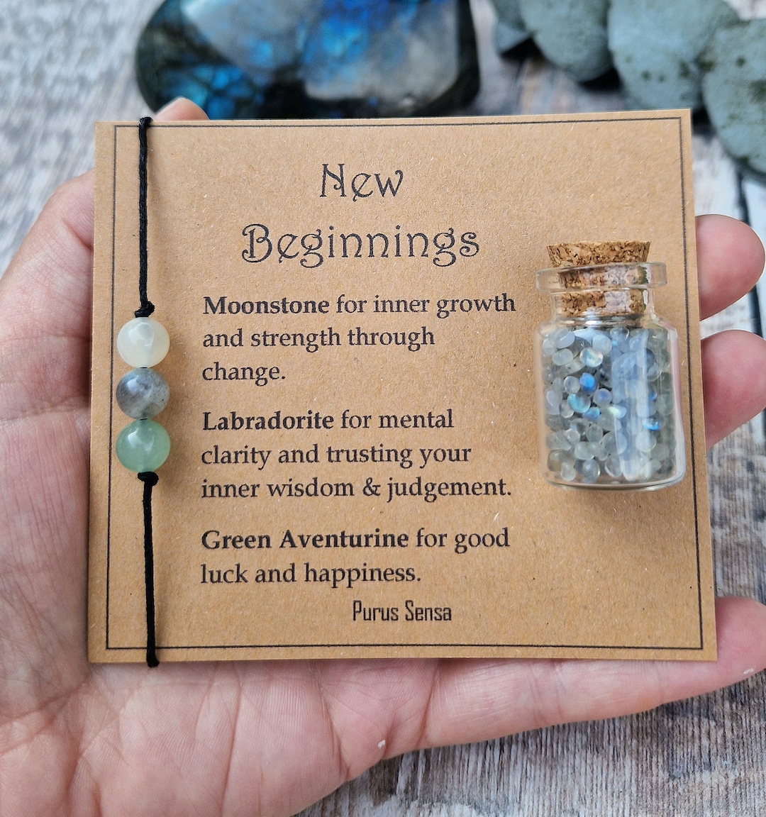 NEW BEGINNINGS. Crystal Bracelet and Wish Bottle Set for New Beginnings ...