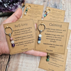 Healing Gemstone Keyring. Keychain. Crystal Keyring. for Courage / New ...