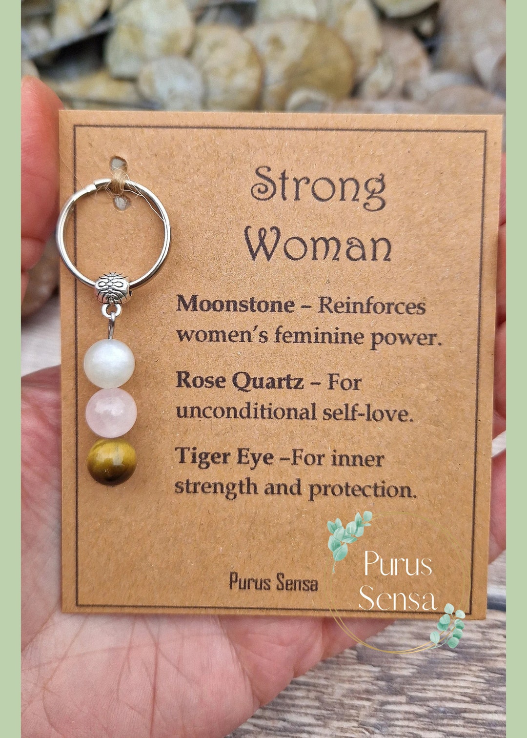 Strong Woman Crystal Keyring. Friendship Crystal Gift. Personalised ...