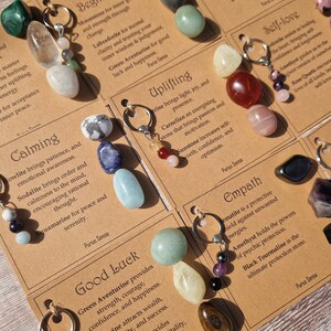 Healing Crystal Keyring. Keychain. Crystal Keyring Set. for Anxiety ...
