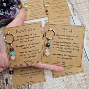 Healing Gemstone Keyring. Keychain. Crystal Keyring. for Courage / New ...