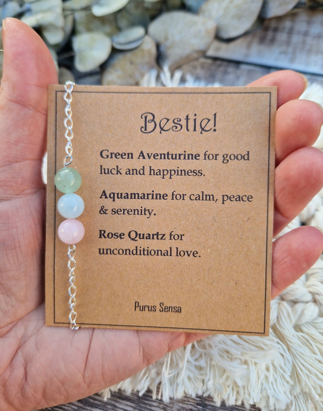 Friendship Crystal Bracelet / Anklet for Bestie. Bestie Gift. Crystals ...