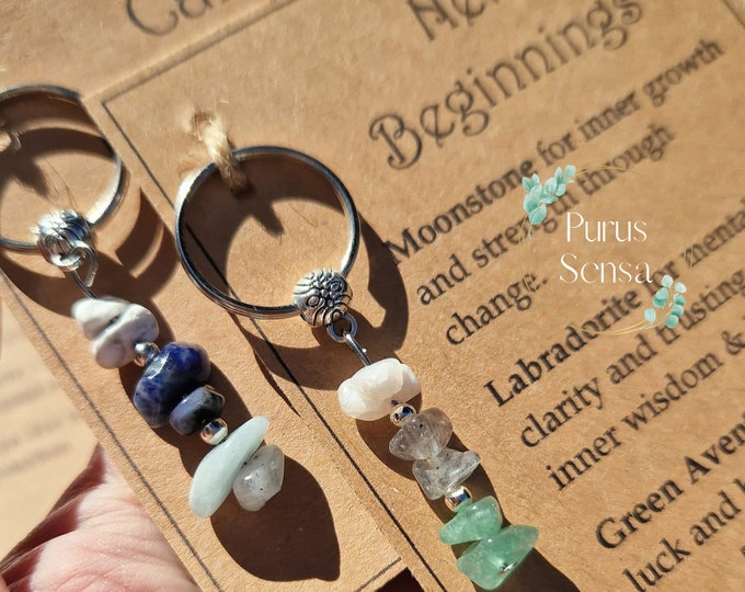 Sea Stone Keychain.beach Stone Key Chain.sea Rock Key Ring.key Fob #1 ...