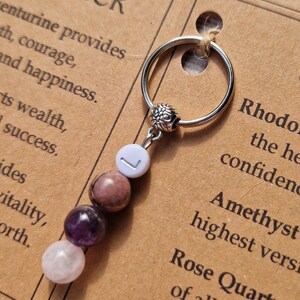 PERSONALISED Crystal Keyring. Custom Crystal Keyring. Healing Crystals ...