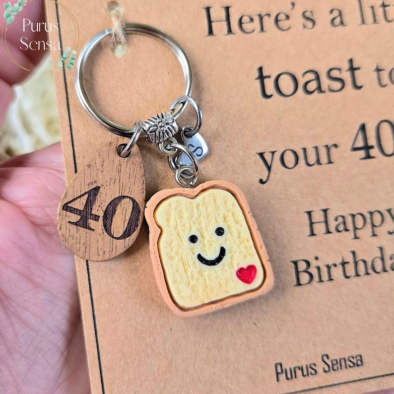 Personalized 40th Birthday Toast Keyring, Novelty Gift - Etsy UK