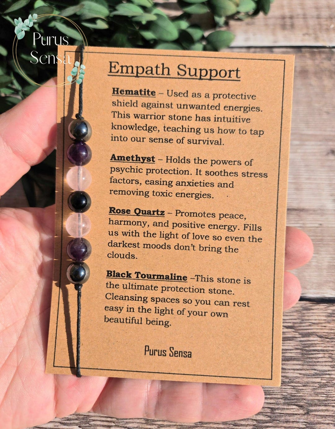 Empath Support Bracelet / Anklet / Keyring Crystal Bracelet for Empath Support. Protection ...