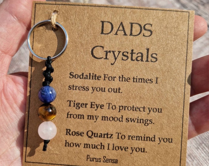 DADS CRYSTALS. Crystals for Dad. Cute / Funny Fathers Day Gift for Him ...