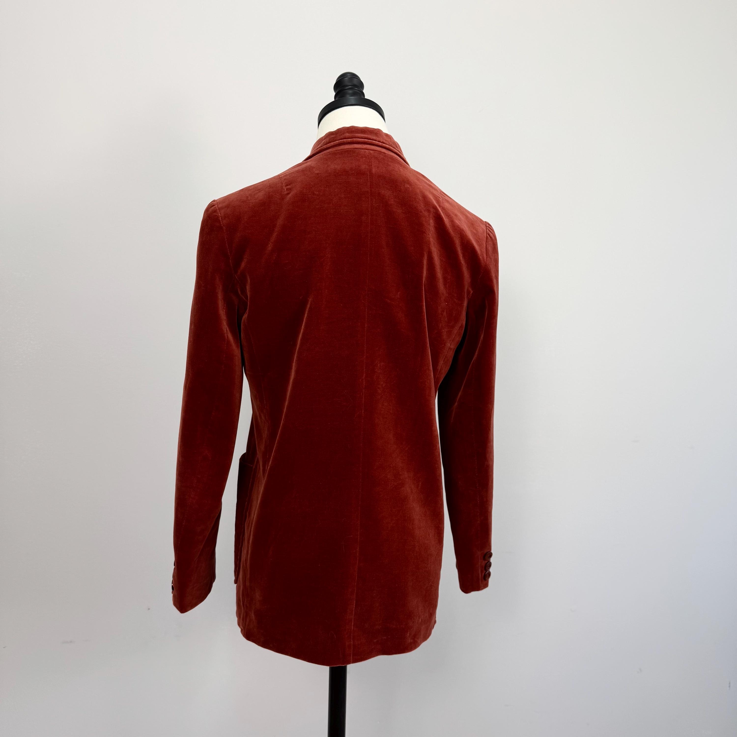 Vintage Burnt Orange Velvet Gil & Co. Blazer - Etsy