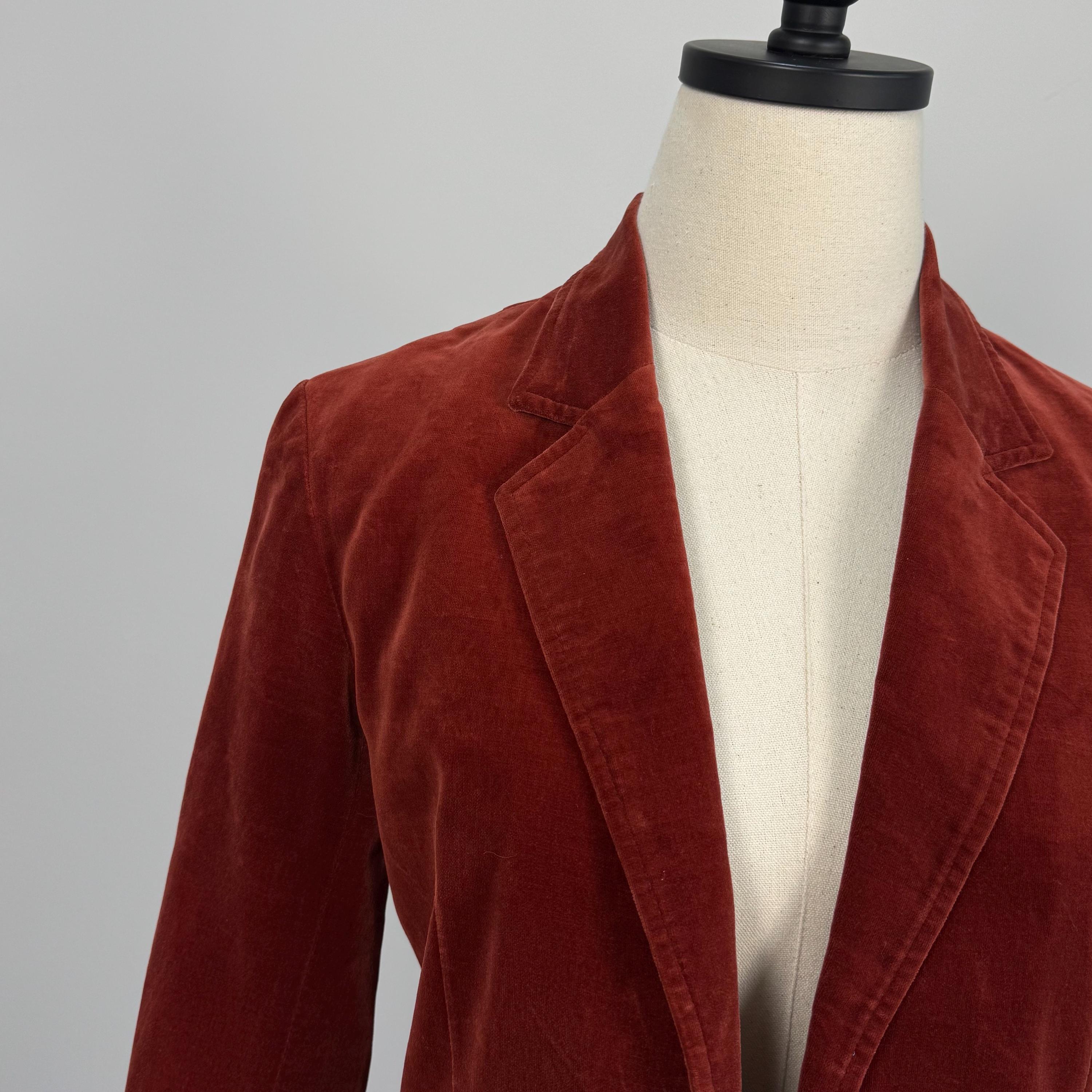 Vintage Burnt Orange Velvet Gil & Co. Blazer - Etsy