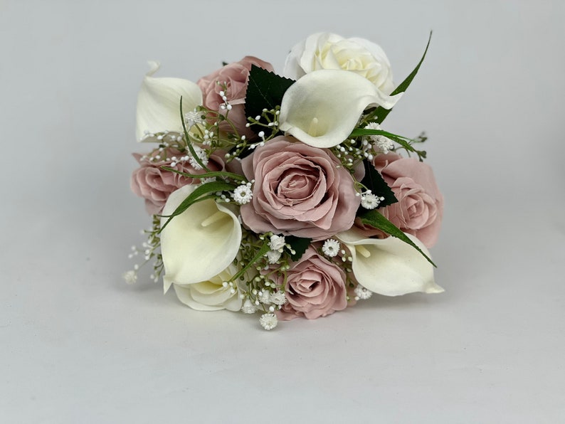 Artificial Wedding Bouquets Flowers Sets Ivory With Blush Pink - Etsy
