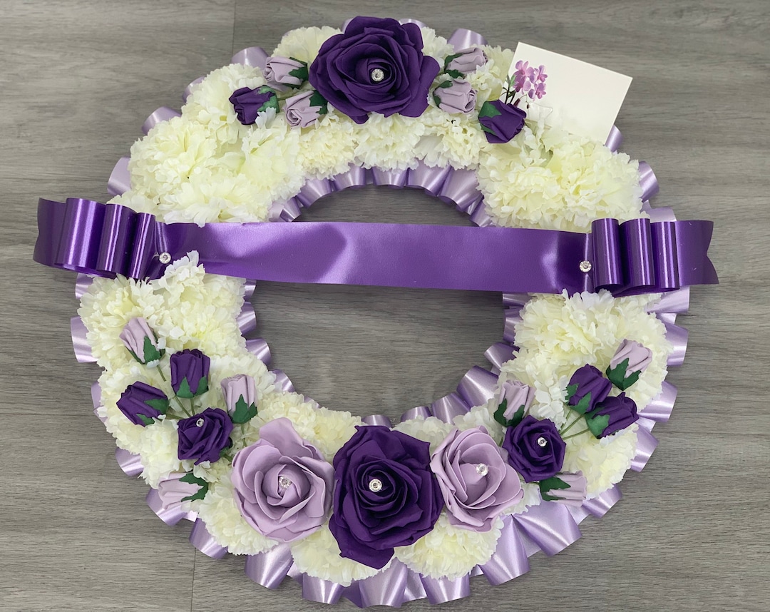 Artificial Flowers Wreath Funeral Tribute Memorial Christmas Grandma ...