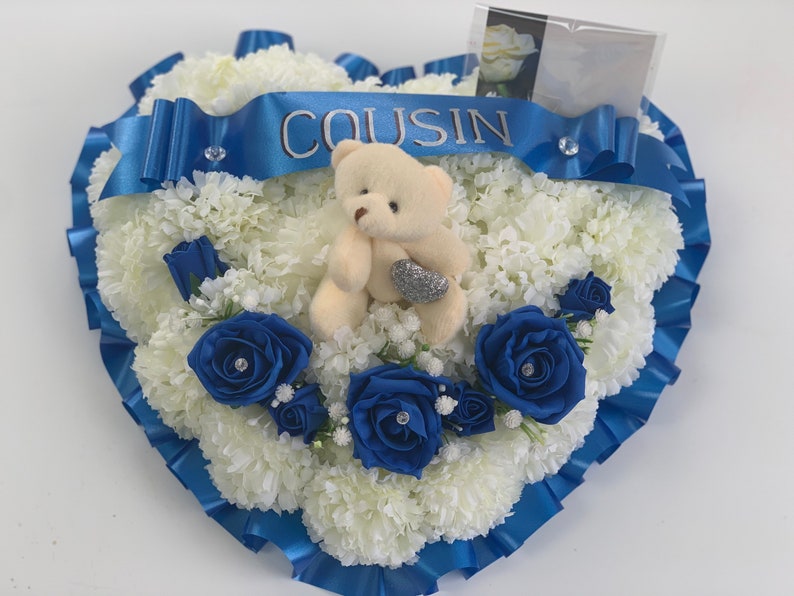 Funeral Tribute Memorial Wreath Teddy Grave Artificial Flower - Etsy Canada