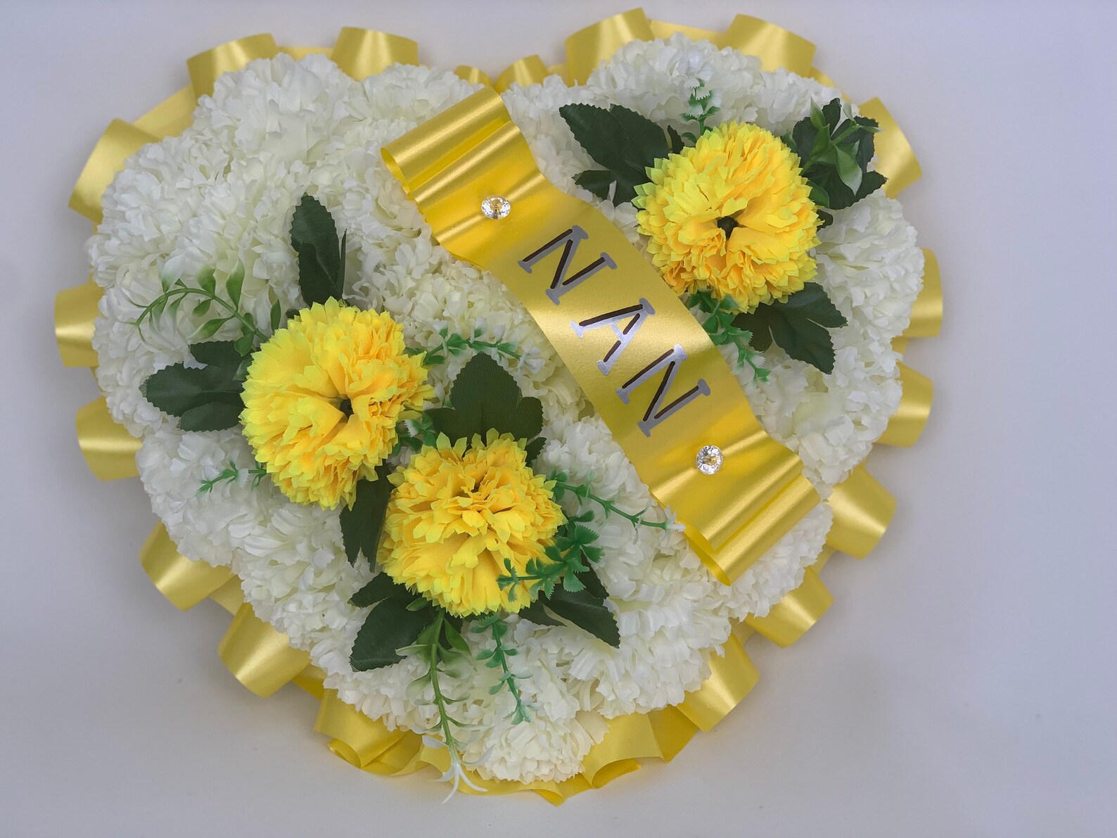 Wreath Funeral Tribute Memorial Grave Heart Shape - Etsy