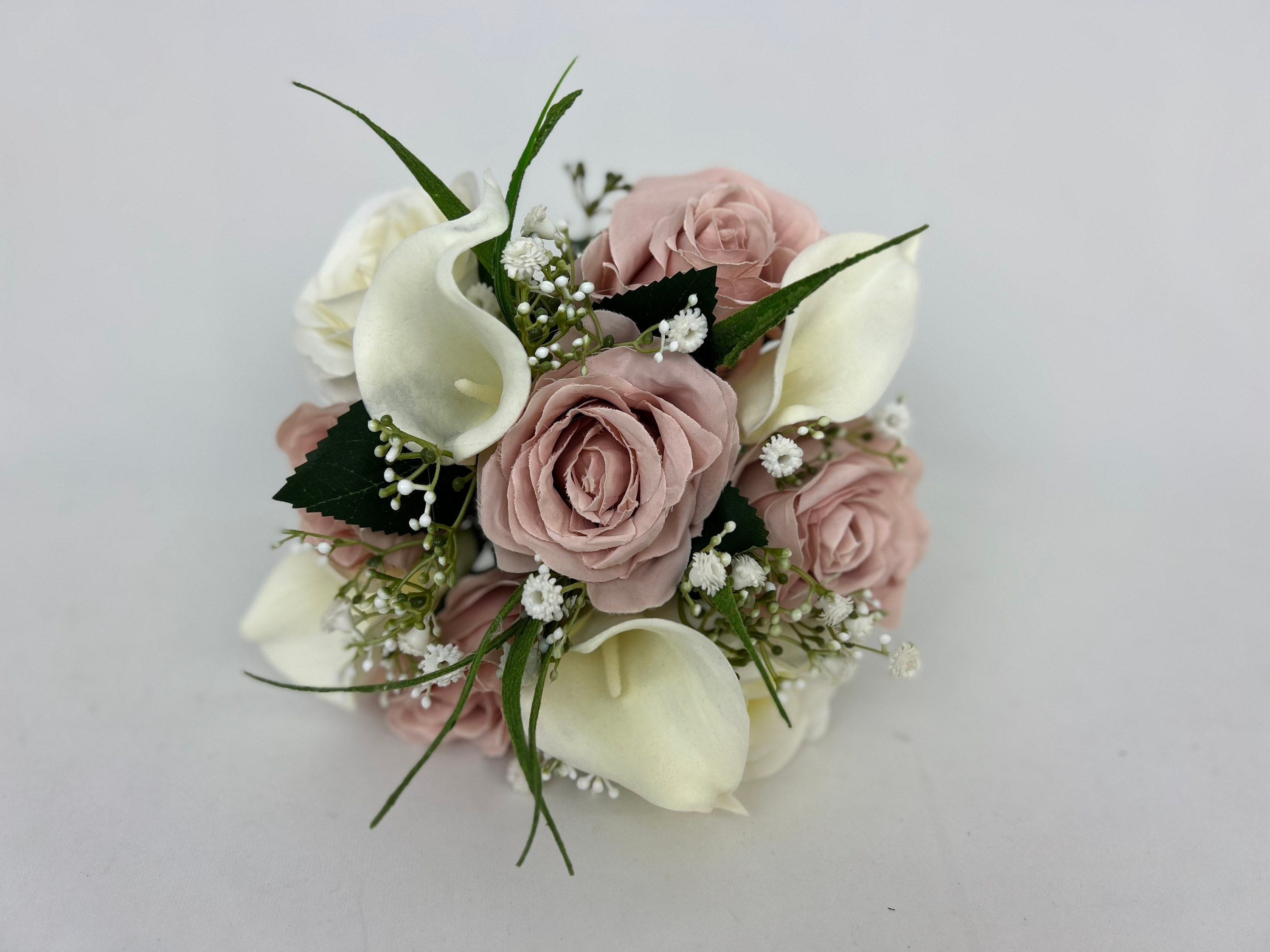 Artificial Wedding Bouquets Flowers Sets Ivory With Blush Pink - Etsy
