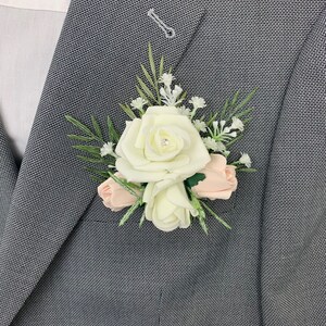 Wedding Flower Pocket Square, Buttonholes Prom Pocket Suit Flower Spray ...