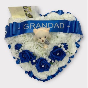 Funeral Tribute Memorial Wreath Teddy Grave Artificial Flower Round ...