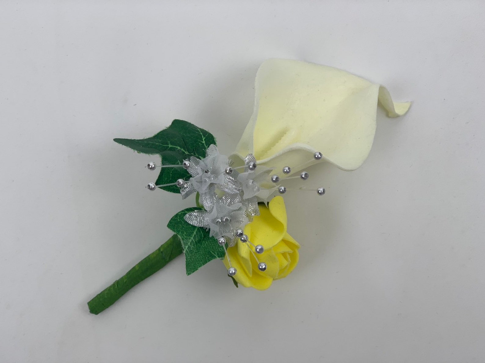 Wedding or Prom Calla Lily Flower Spray Corsage Buttonhole | Etsy UK