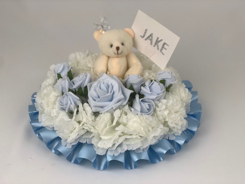 Funeral Tribute Memorial wreath teddy grave Artificial Flower | Etsy