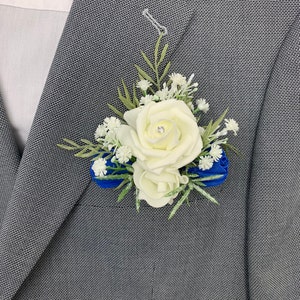 Wedding Flower Pocket Square, Buttonholes Prom Pocket Suit Flower Spray ...