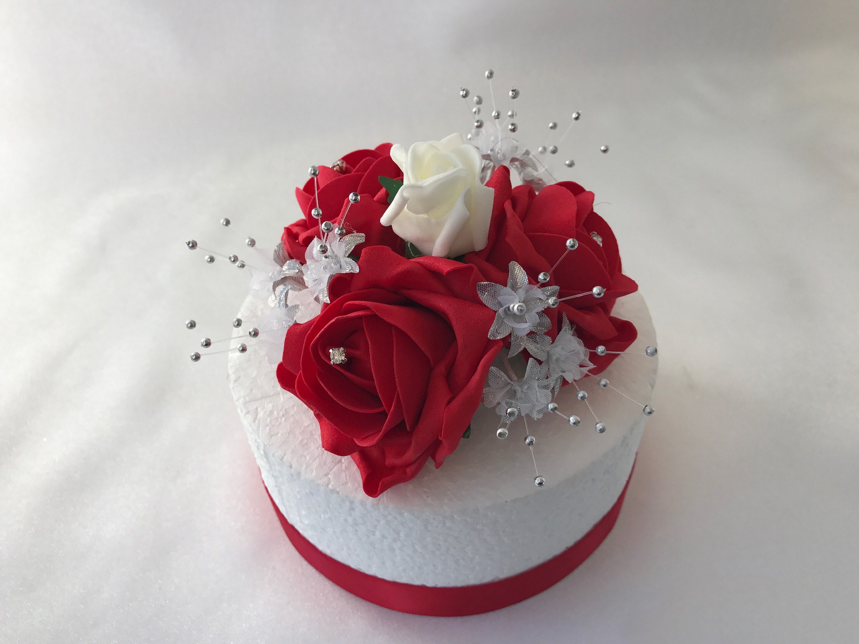 Wedding Flowers Cake Topper Bouquet - Etsy UK